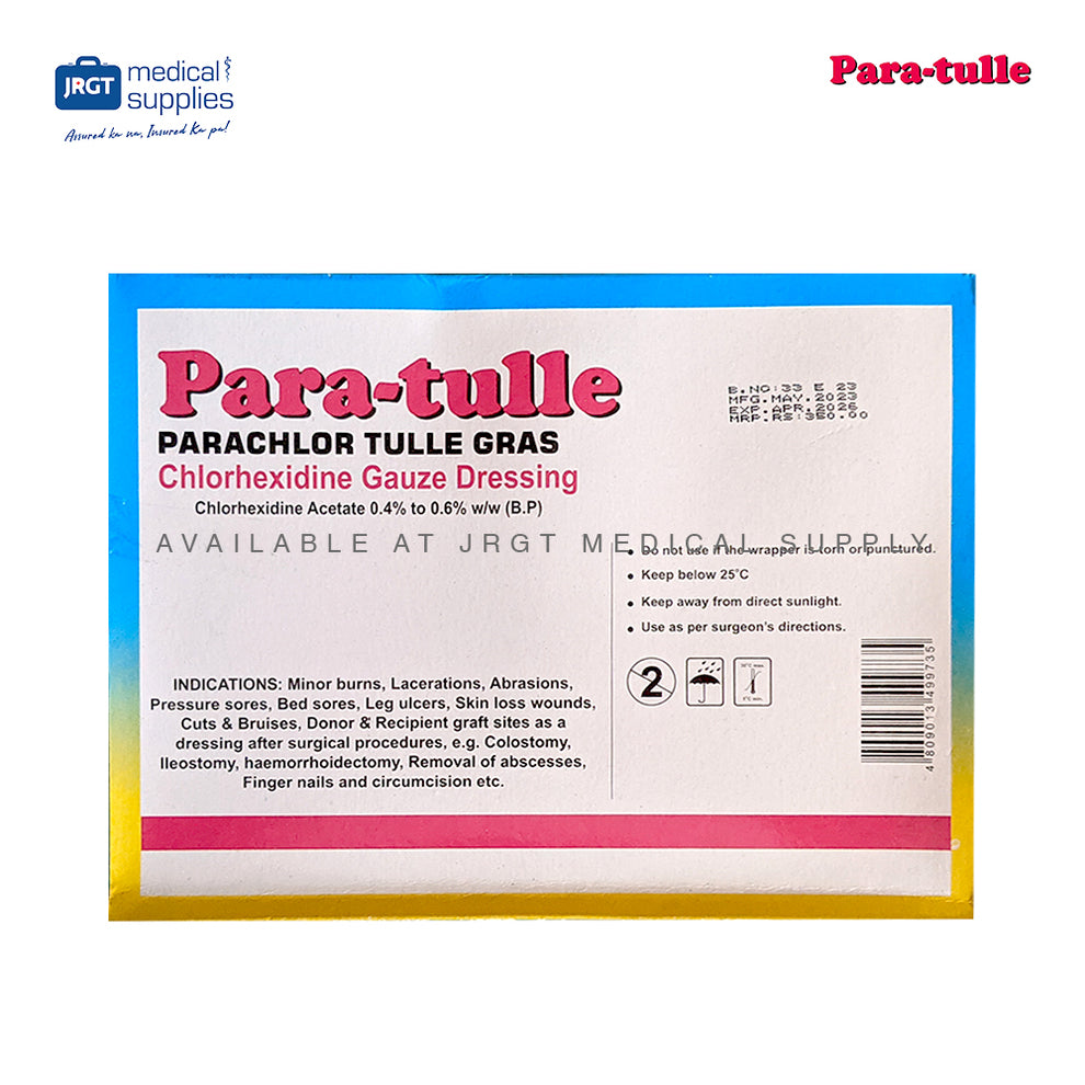 Para-tulle Gauze Paraffin Wound Dressing Pad (1 Piece) | Sterile | Wou ...