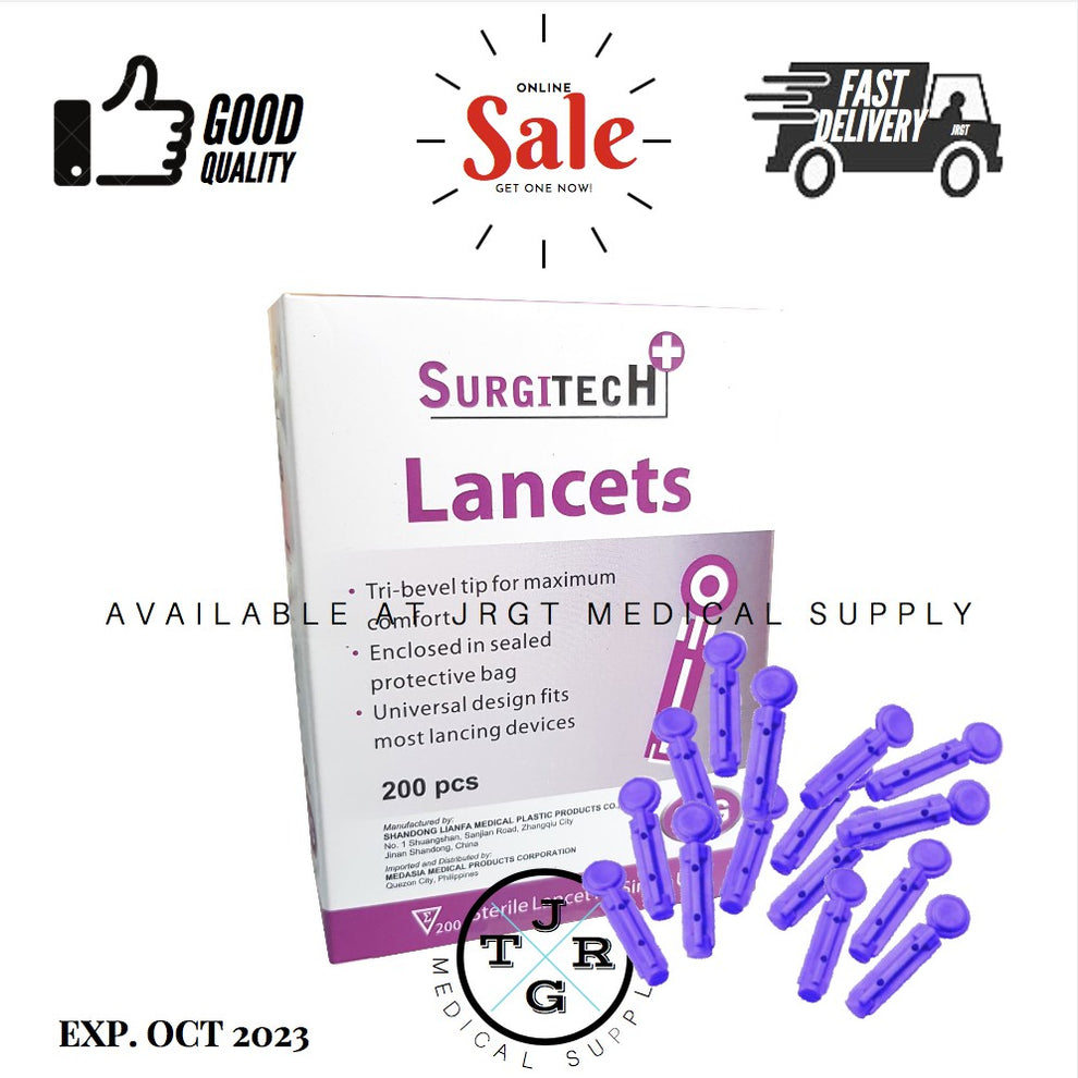 Surgitech Blood Lancets (100pcs)(G30) – JRGT Medical Supply