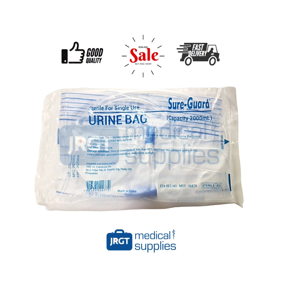 Sure-Guard Urine Bag (2000mL / 2 Liters) – JRGT Medical Supply