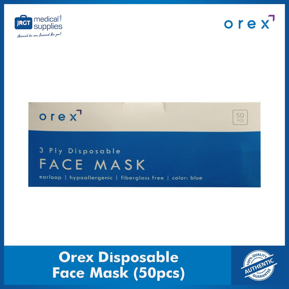 Orex [Branded] Disposable Face Mask, 3Ply – JRGT Medical Supply