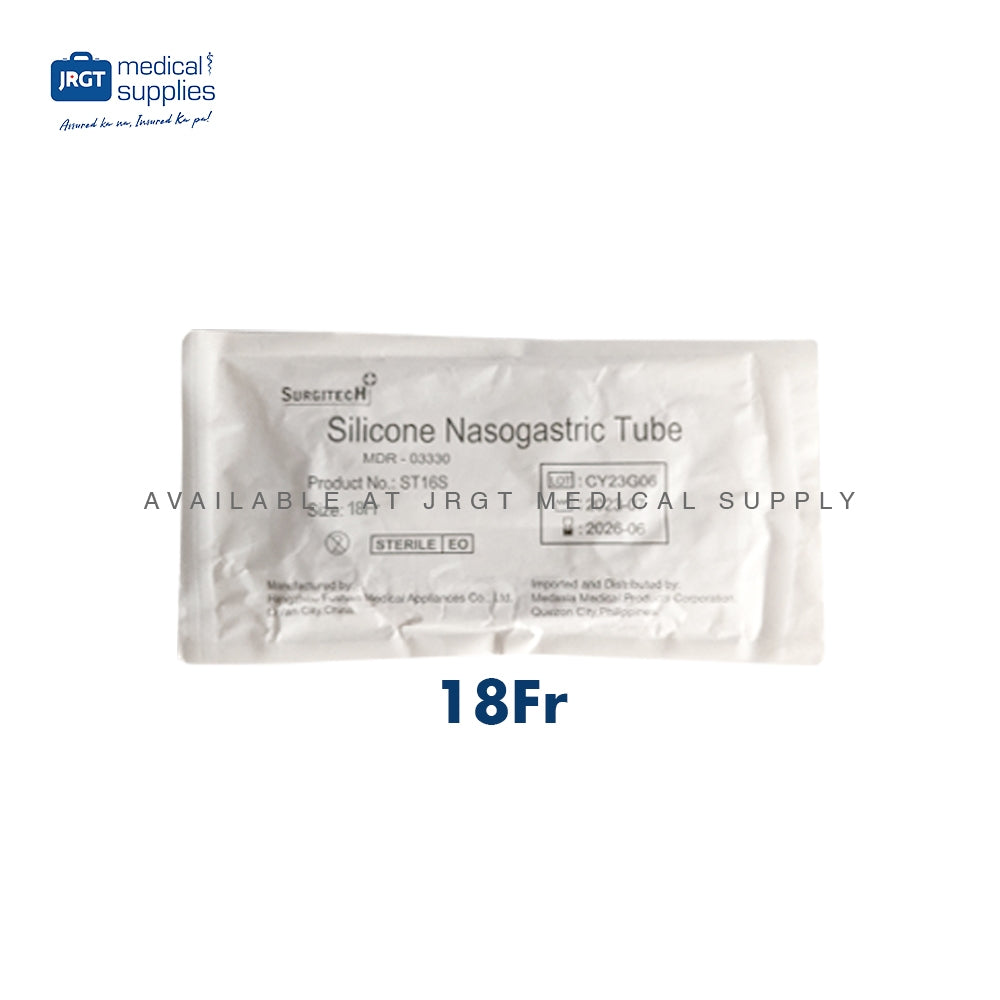 Surgitech Nasogastric Tube (NGT) | Sizes: 8, 10, 12, 14, 16, 18 | Sili ...
